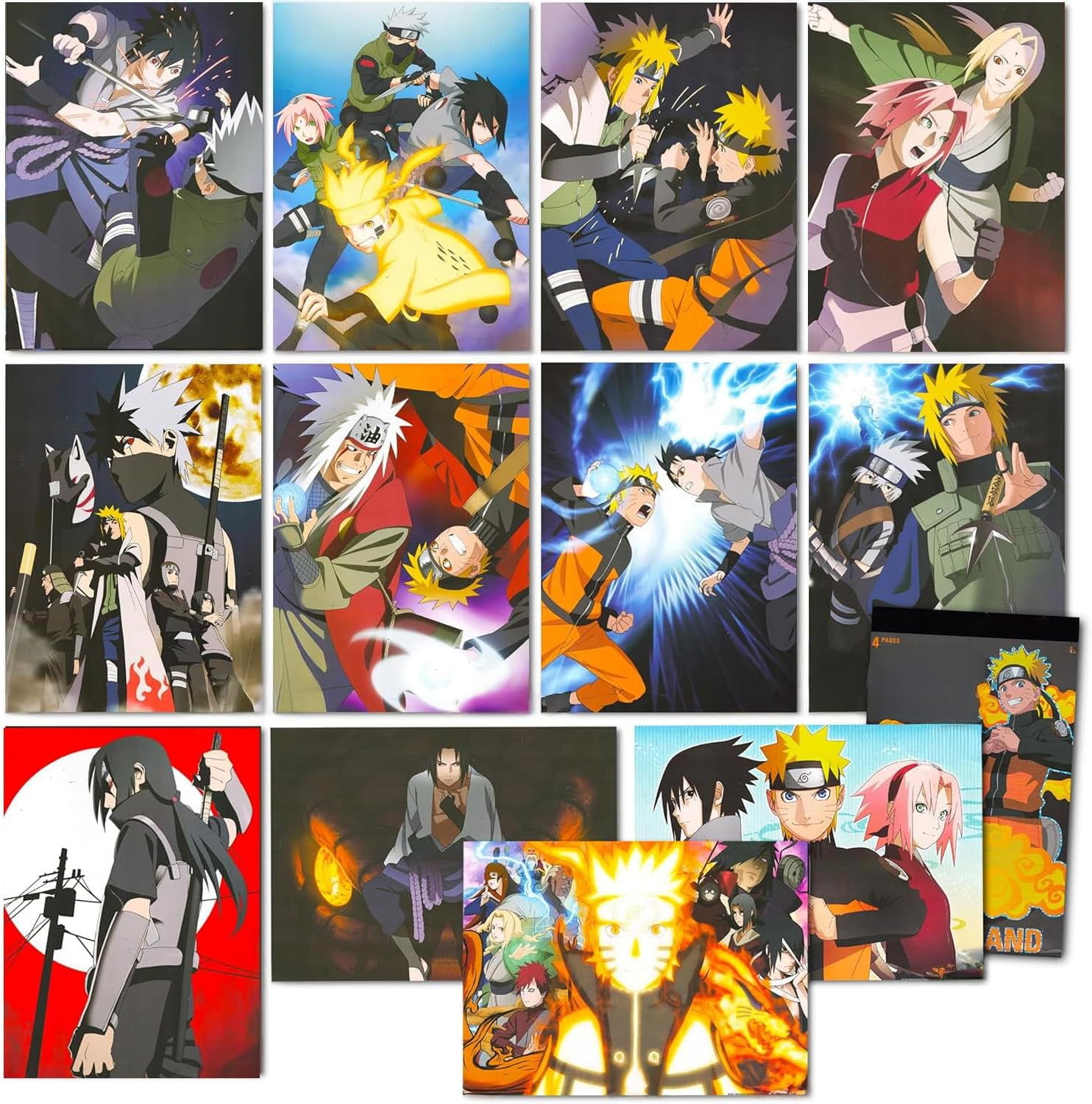 Naruto Posters For Bedroom Room Decor Bundle - 12 Posters for Walls ...