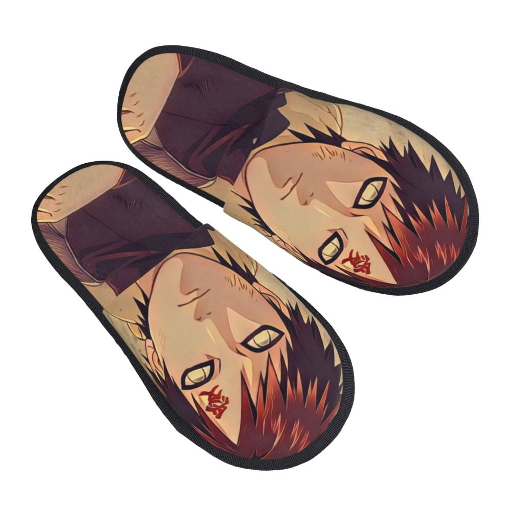 Naruto Sabaku No Gaara Mens Clog Furry Slippers Indoor House Shoes ...