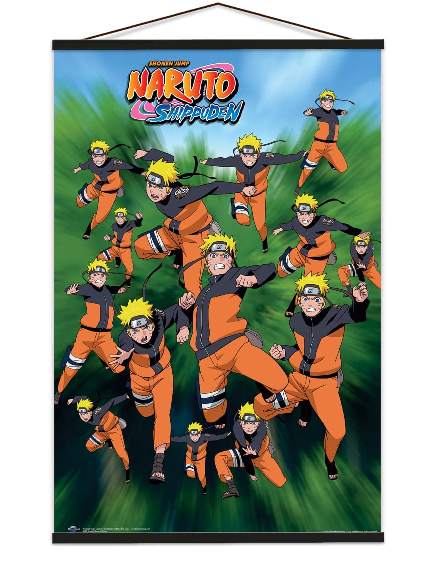 Naruto - Shadow Clone Techniques Poster - Officially Licensed - 24" x 36" with Poster Hanger ...
