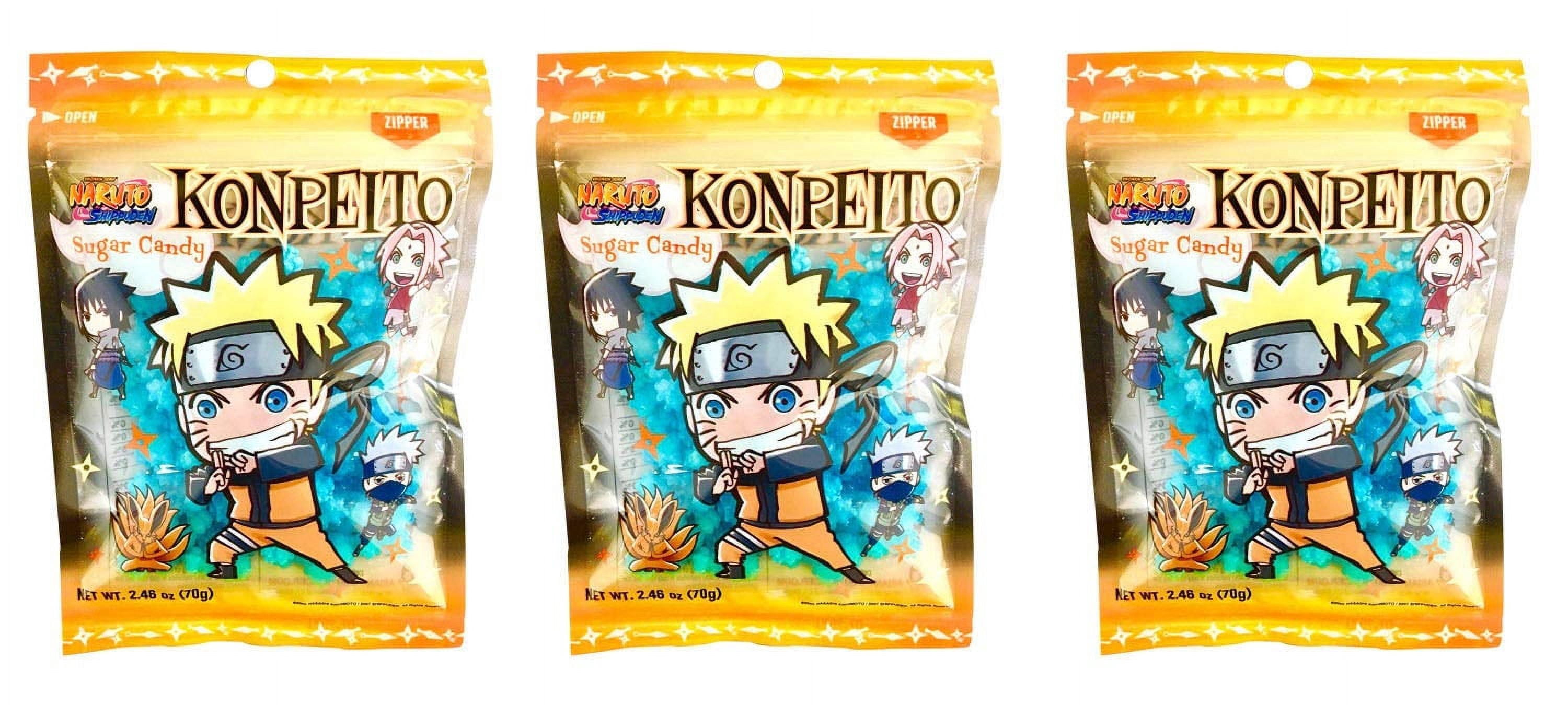 Naruto Shippudem Konpeito Japanese Sugar Candy 2.46oz /70g (Cider, 3 ...