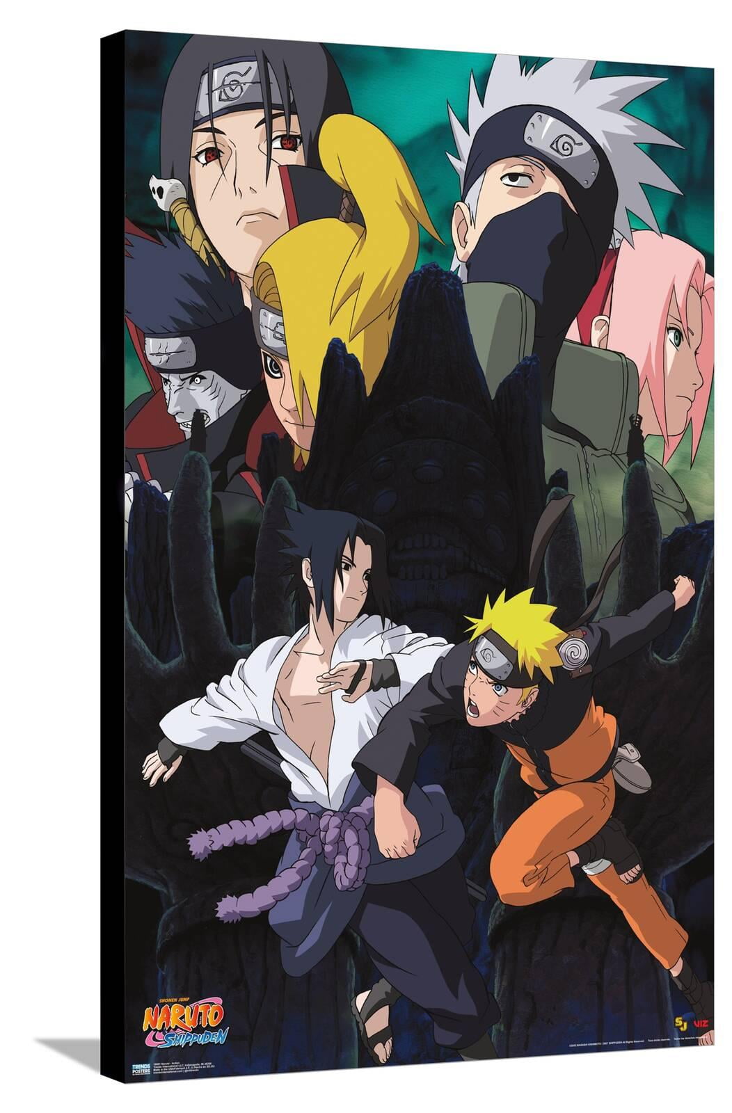 Naruto Shippuden - Action Canvas Wall Poster, 22.375" x 34" - Walmart.com