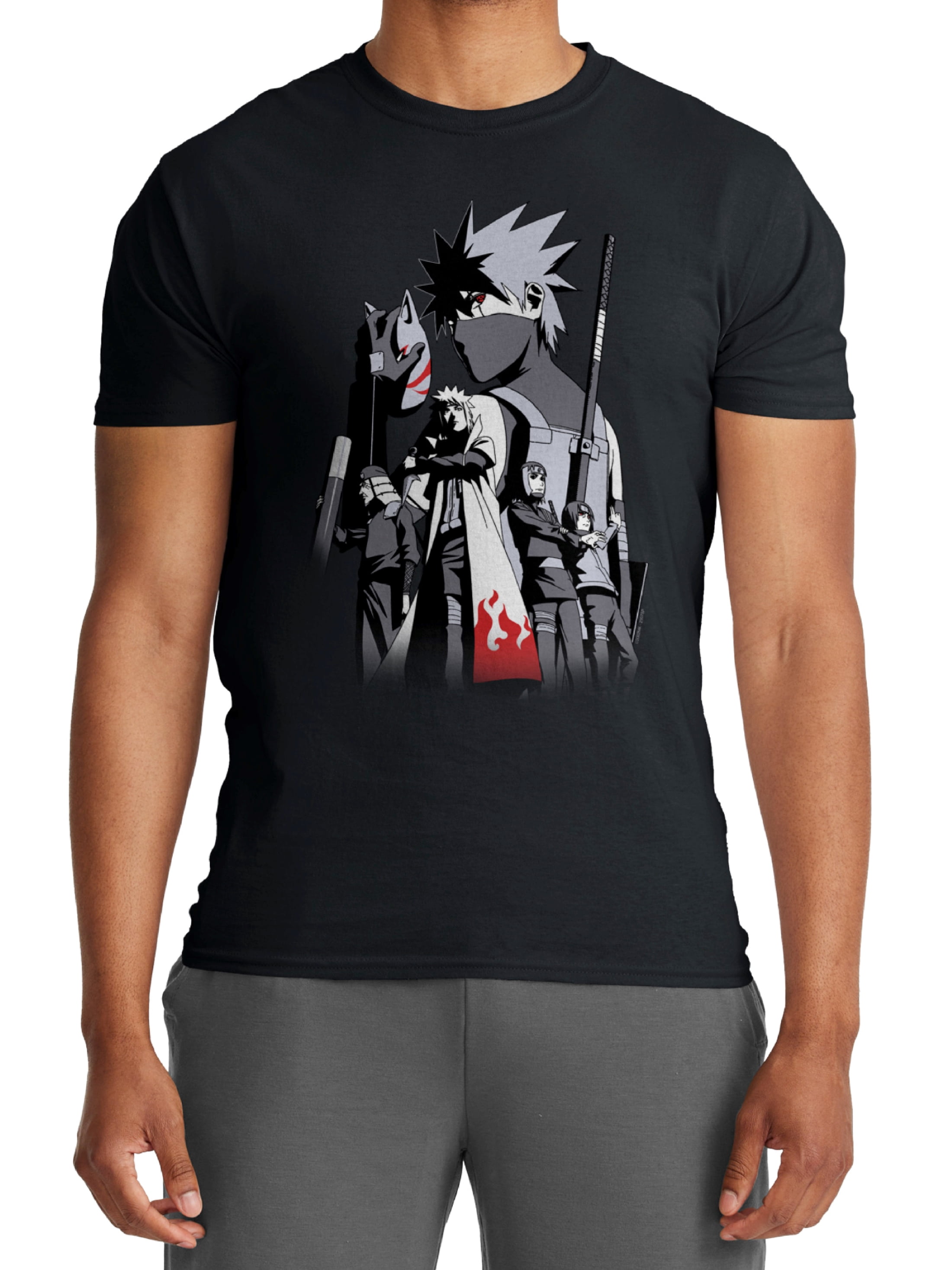 Naruto Shippuden Men's Kakashi Story Graphic Tee, 100% Cotton Anime ...
