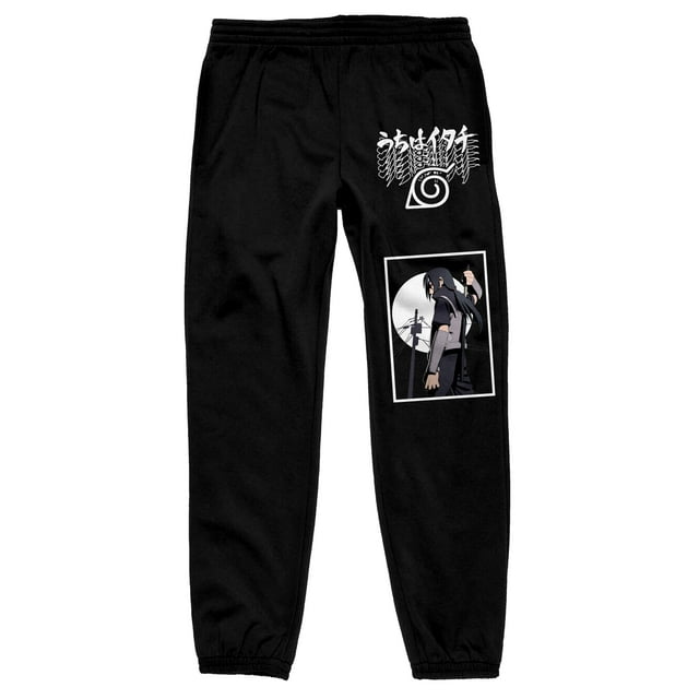 Naruto Shippuden Akatsuki Kanji Men's Black Graphic Jogger Pants-XL ...