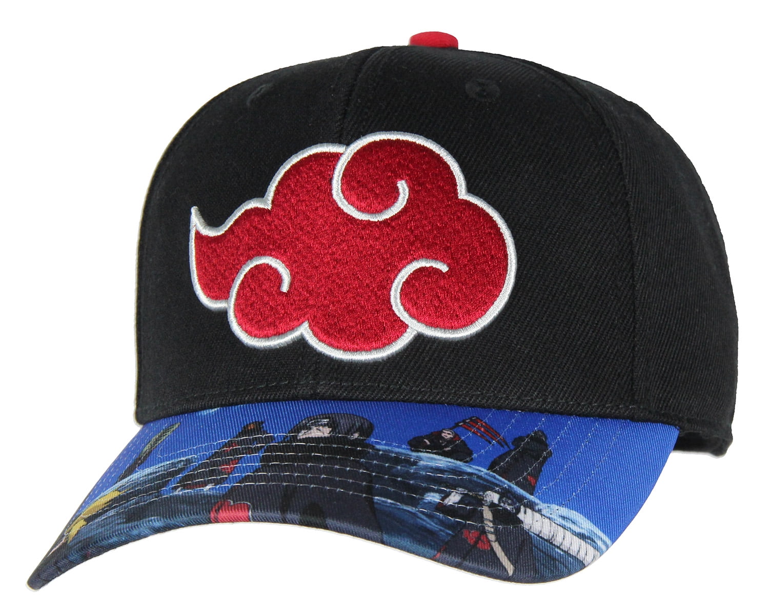 Naruto Shippuden Akatsuki Red Cloud Character Bill Adjustable Snapback ...