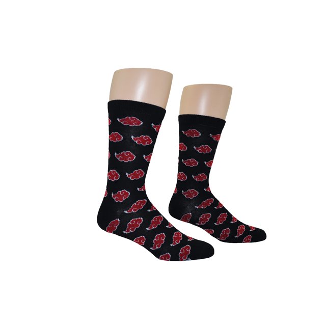 Naruto Shippuden Akatsuki Symbol Crew Socks - Walmart.com