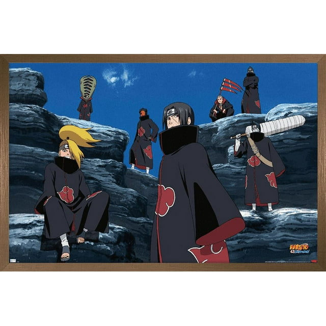 Naruto Shippuden - Akatsuki Wall Poster, 14.725" x 22.375" Framed ...