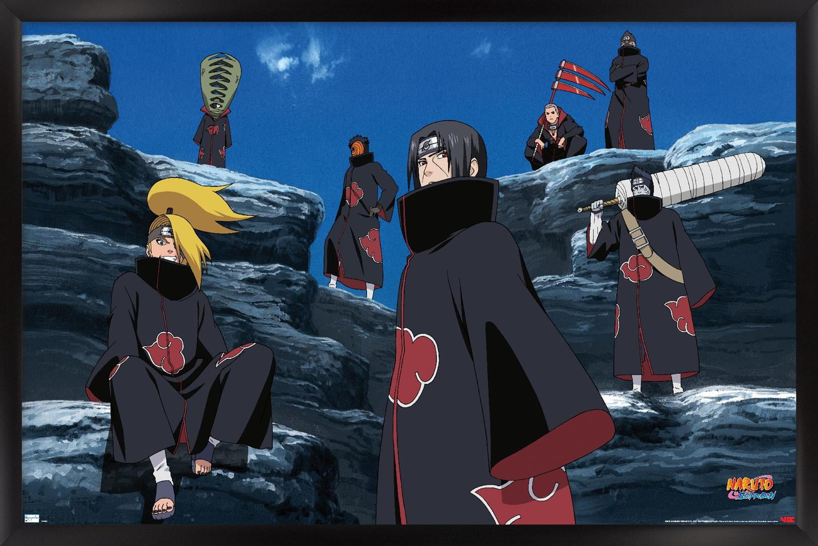 Naruto Shippuden - Akatsuki Wall Poster, 22.375" x 34" Framed - Walmart.com