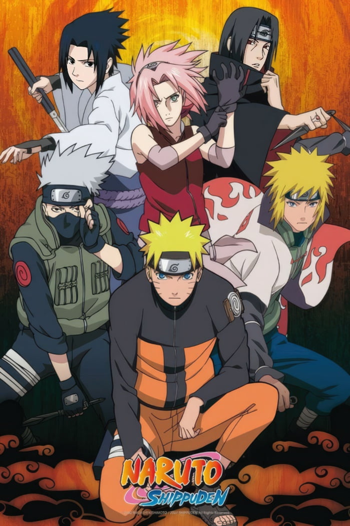 Naruto Shippuden - Anime TV Show Poster (Naruto & Friends - Sasuke ...