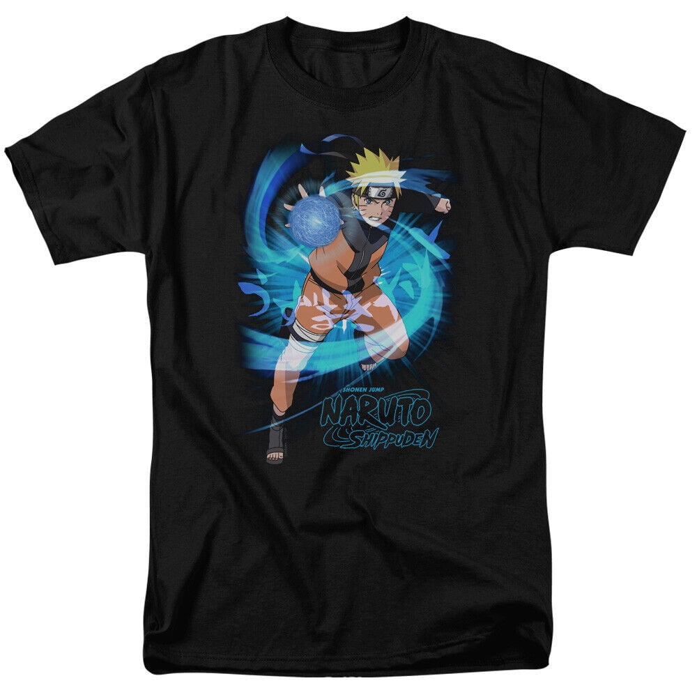 Naruto Shippuden Energy Blast T Shirt Mens Licensed Cartoon Merch Black ...