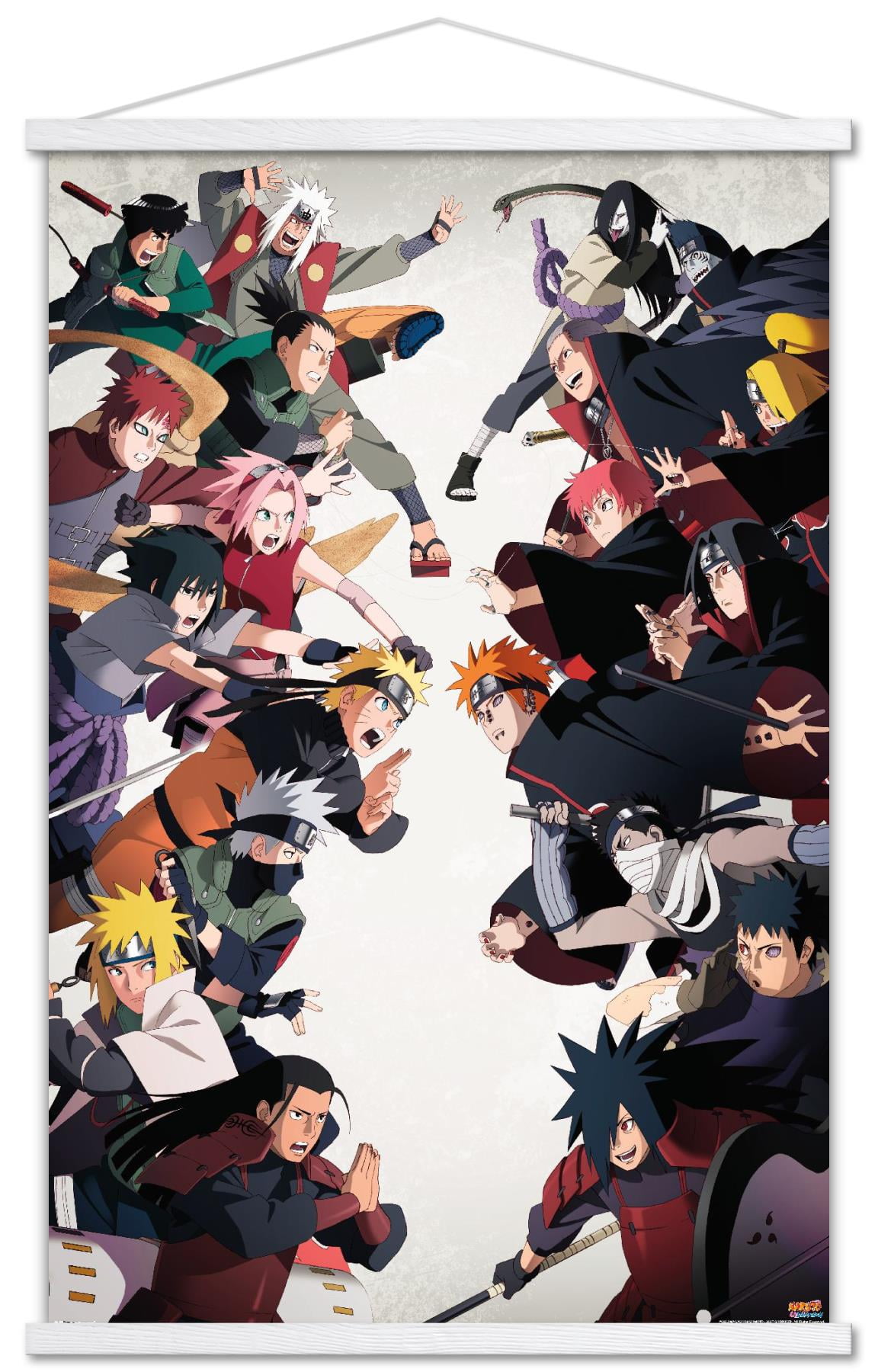Naruto Shippuden - Face-Off Wall Poster with Magnetic Frame, 22.375" x ...