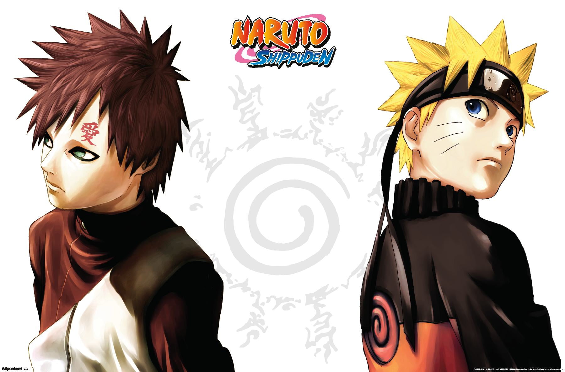 Naruto Shippuden - Gaara and Naruto Wall Poster, 22.375" x 34 ...