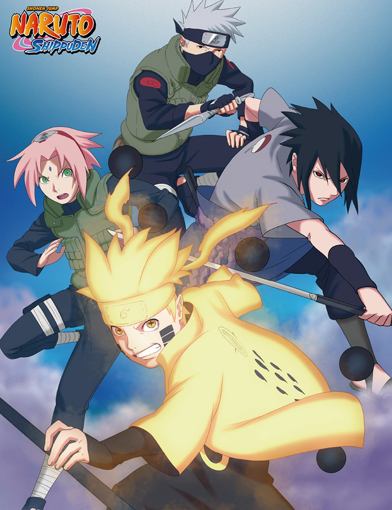 Naruto Shippuden- Group Shine Naruto Sublimation Throw Blanket ...