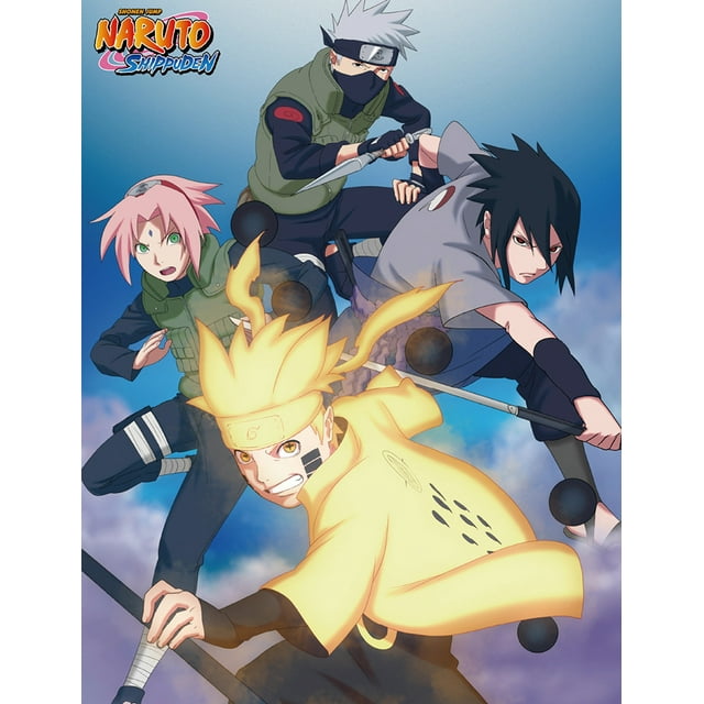 Naruto Shippuden- Group Shine Naruto Sublimation Throw Blanket ...