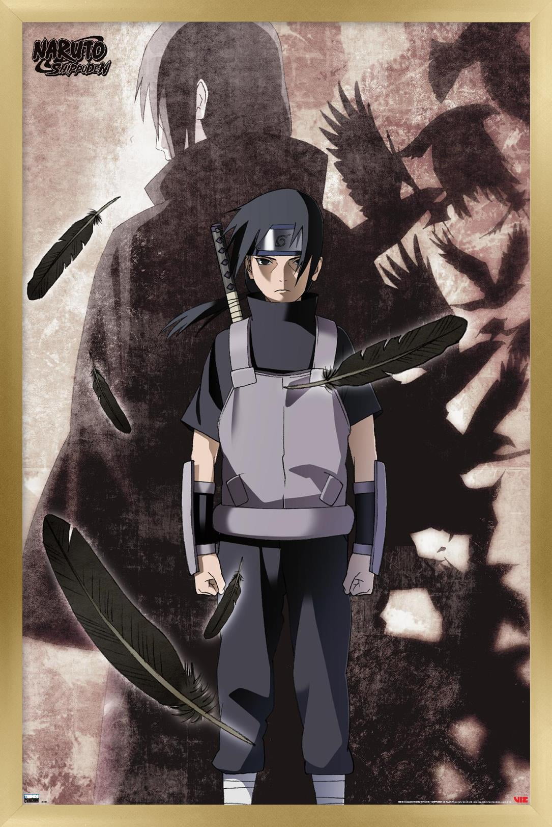 Naruto Shippuden - Itachi Uchiha Wall Poster, 22.375" x 34" Framed ...