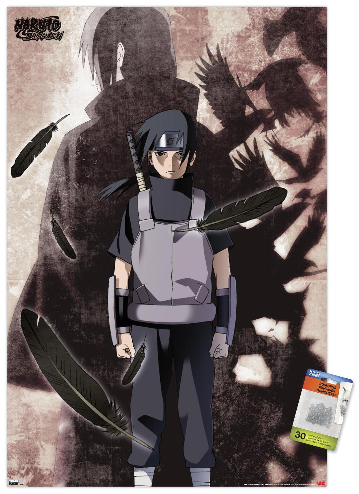 Naruto Shippuden - Itachi Uchiha Wall Poster with Pushpins, 22.375" x ...