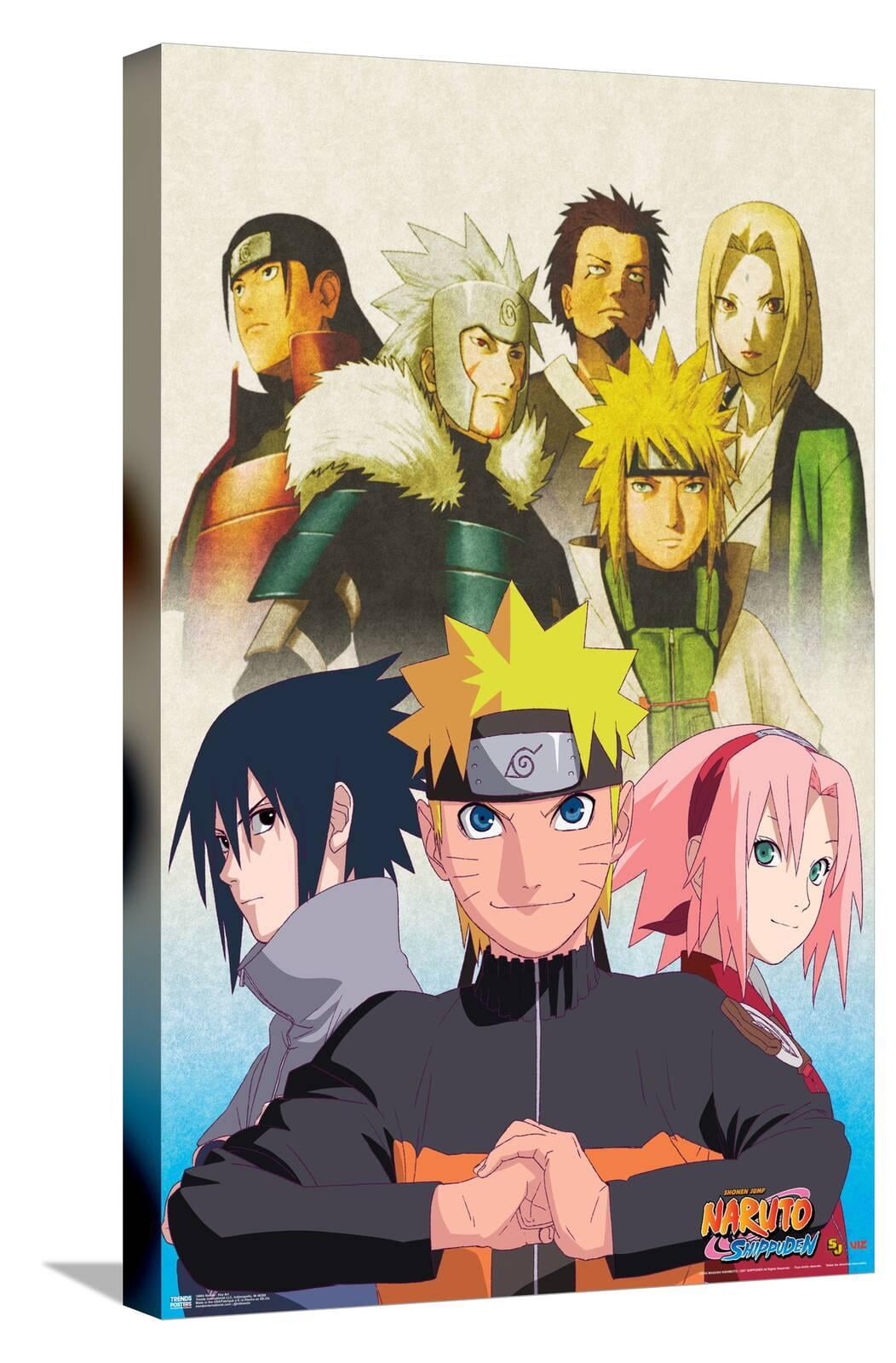 Naruto Shippuden - Key Art Canvas Wall Poster, 14.725" x 22.375 ...