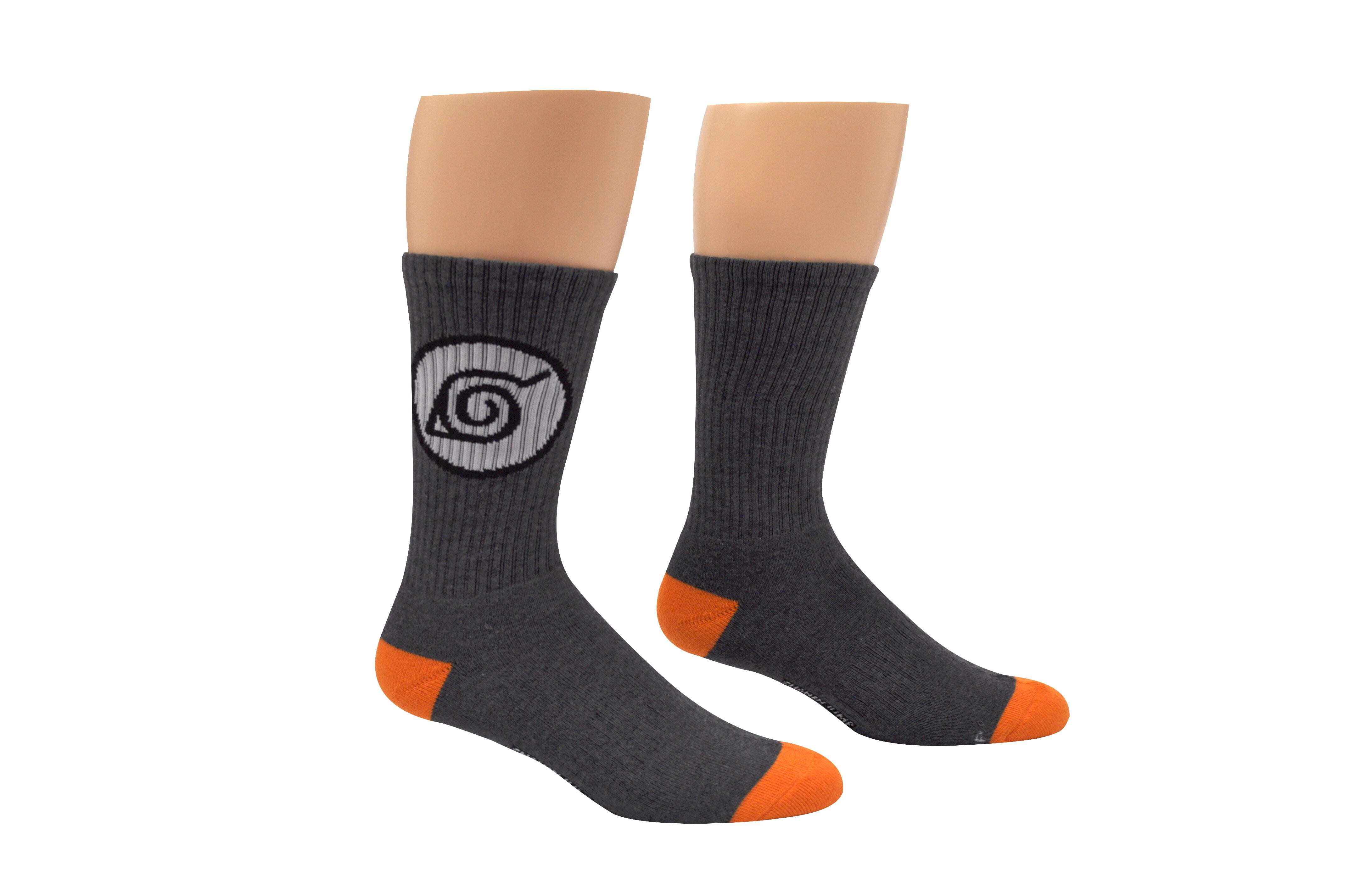 Naruto Shippuden Leaf Symbol Athletic Crew Socks - Walmart.com