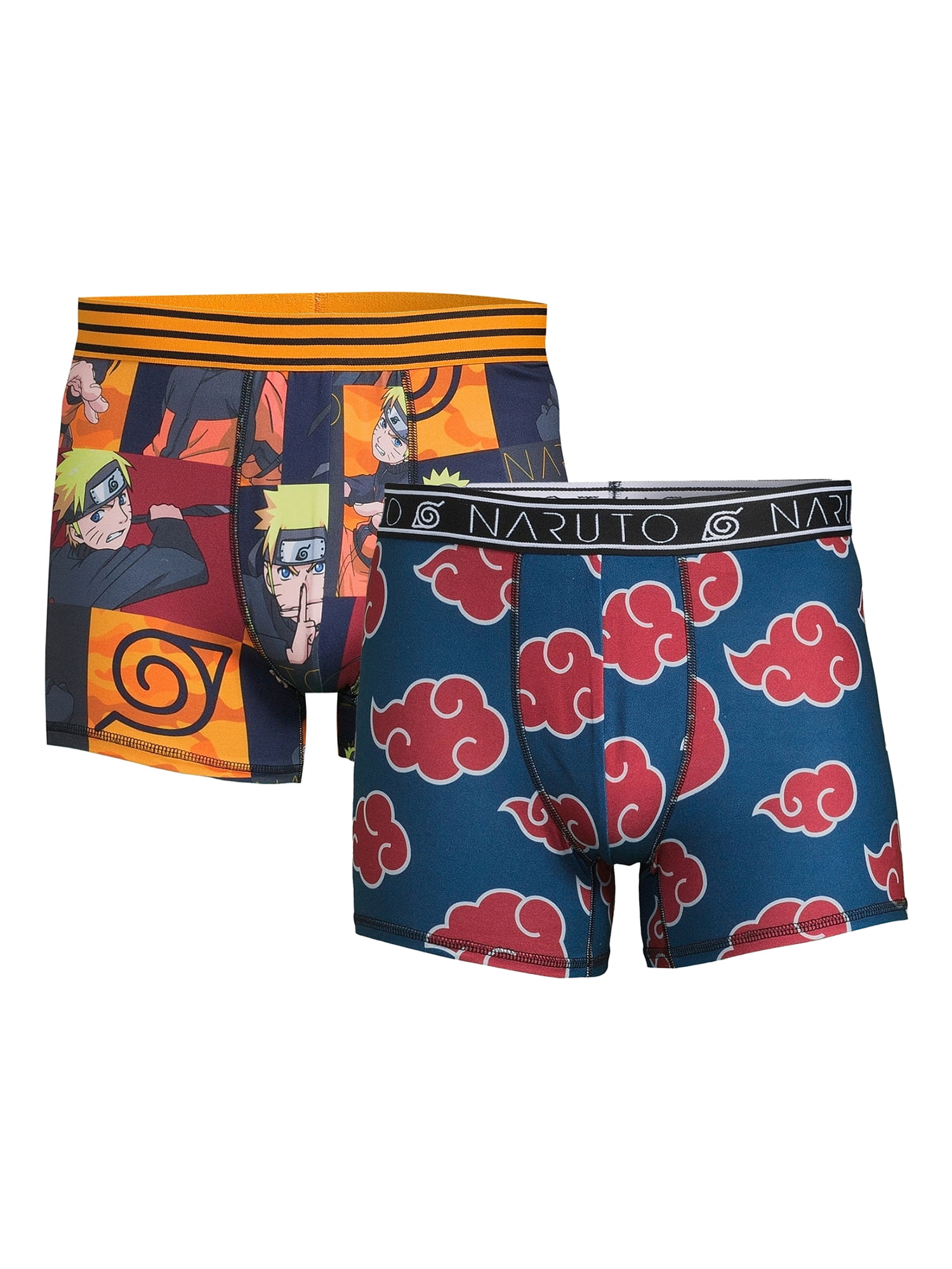 Naruto Men's Boxer Briefs 2-Pack, Sizes S-2XL, Colorful Stretch ...