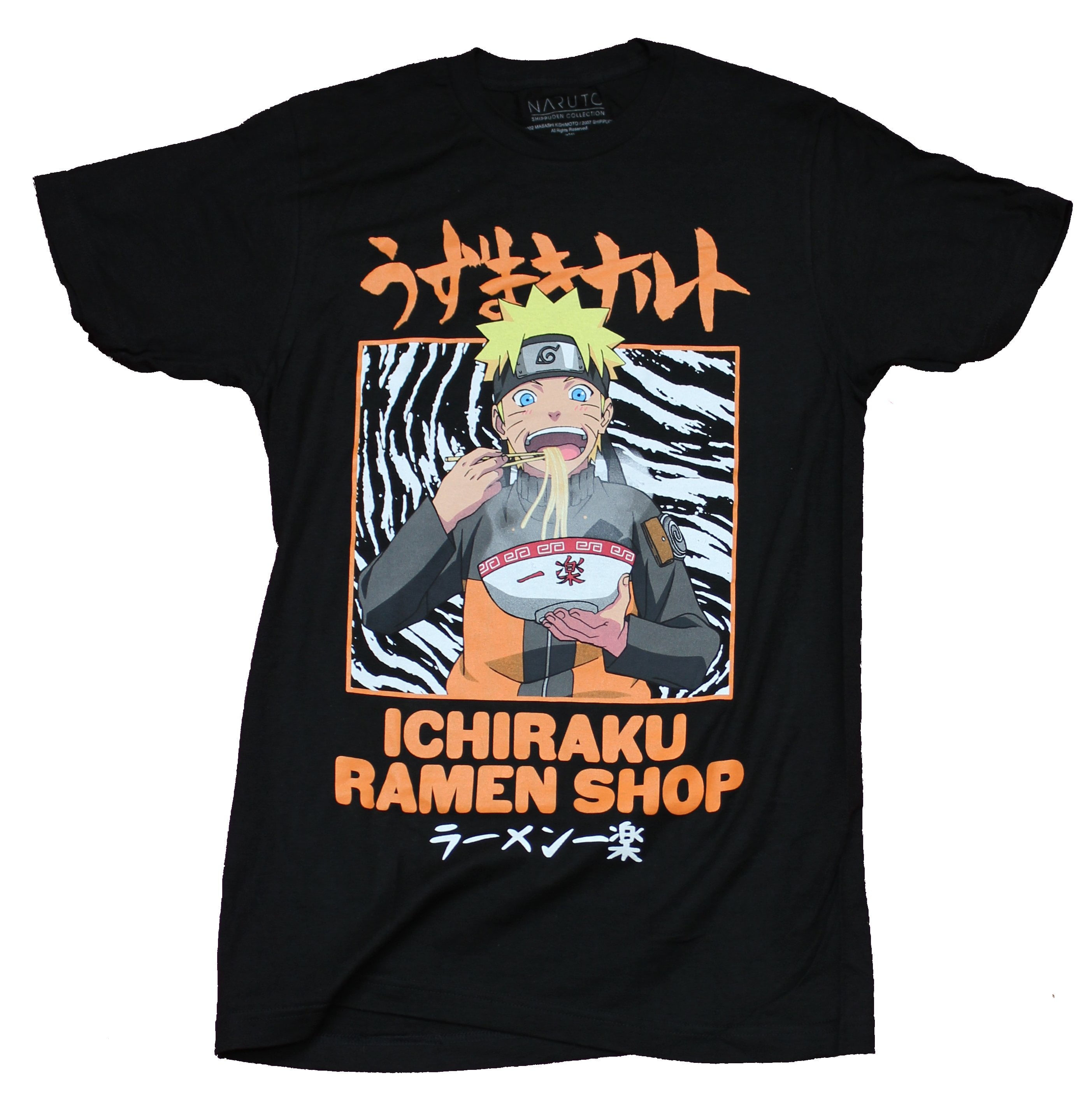 Naruto Shippuden Mens T-Shirt - Giant Ichiraku Ramen Shop Eating Image ...