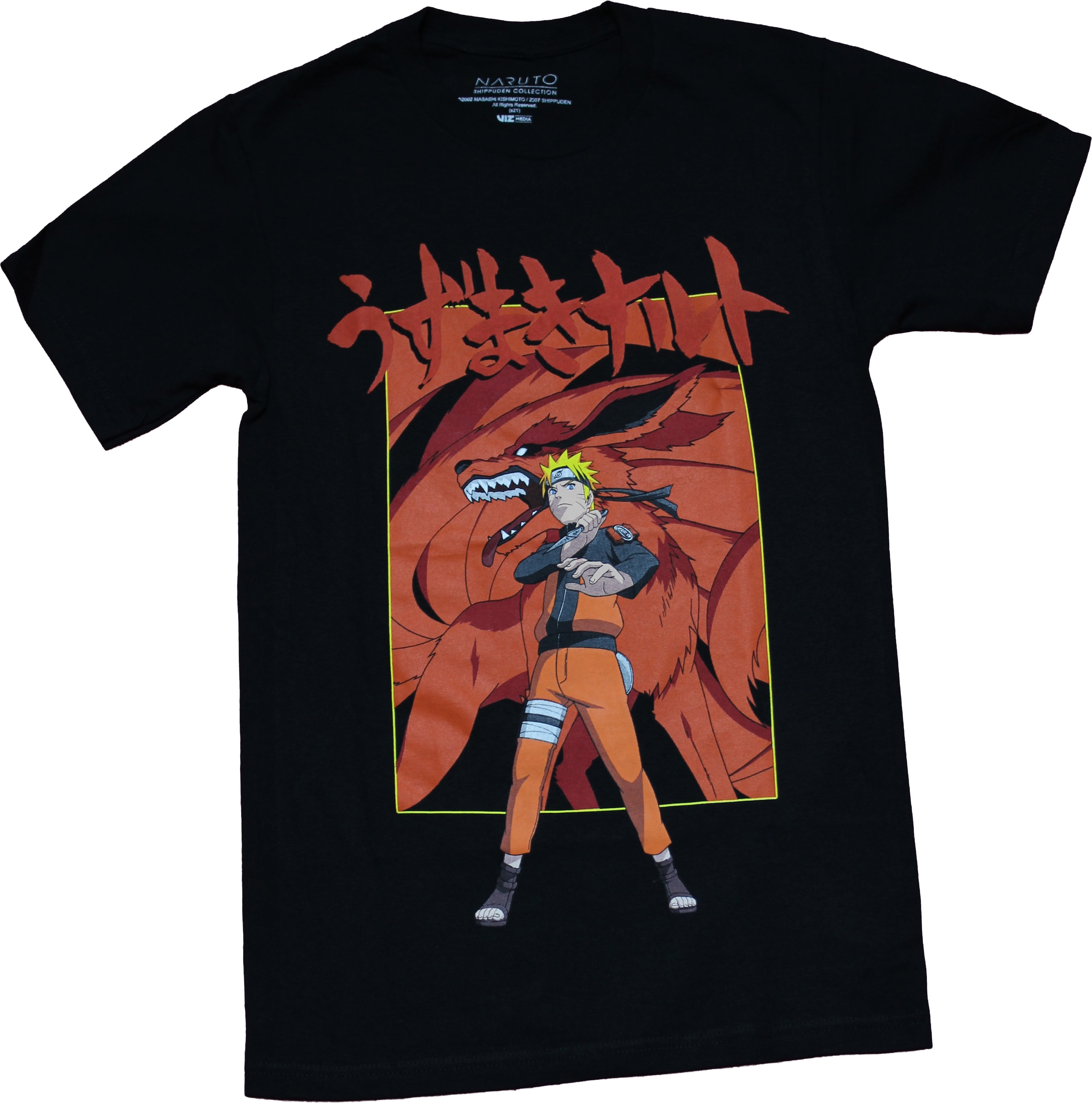 Naruto Shippuden Mens T-Shirt - Naruto Front Sasuke Back Art (X-Large ...