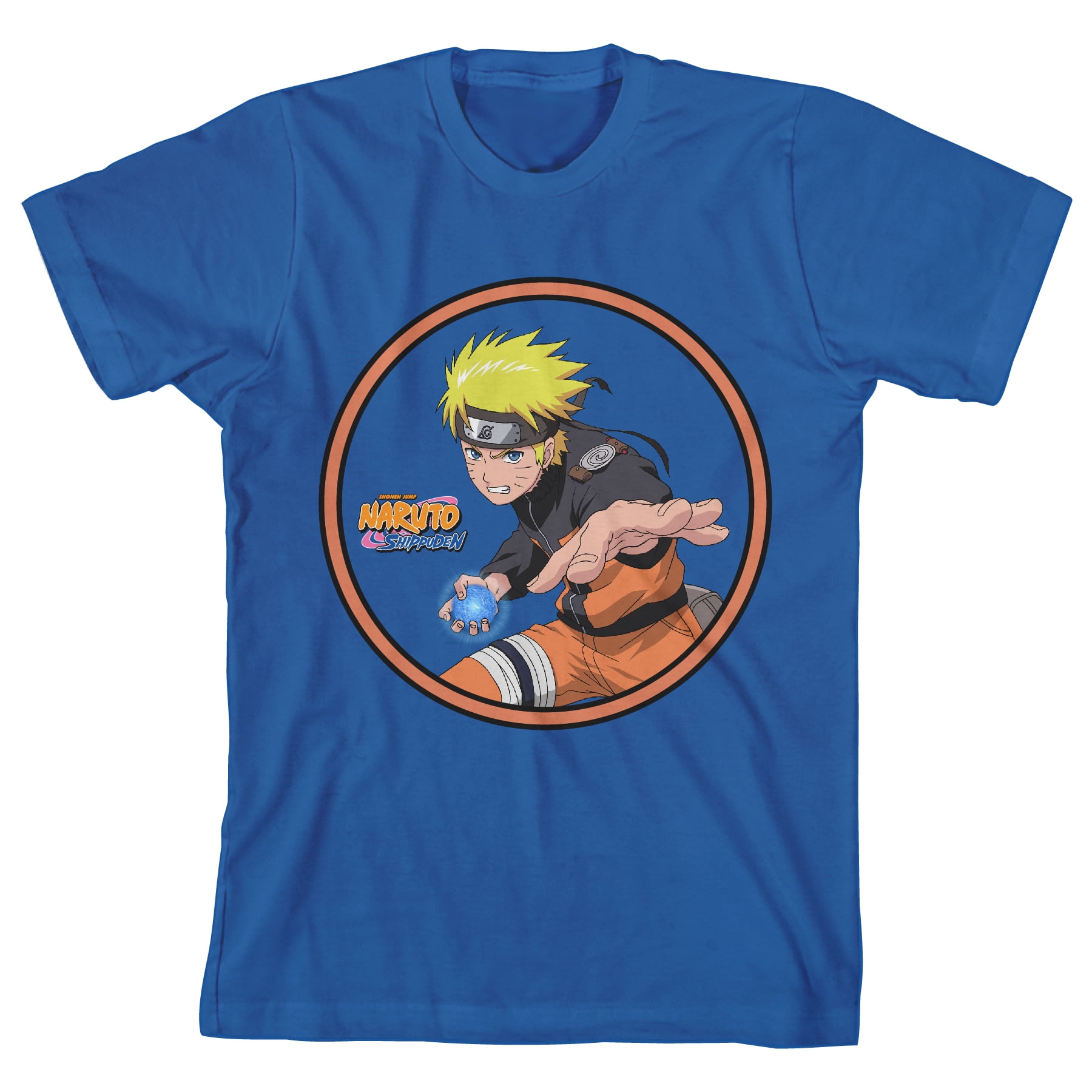 Naruto Shippuden Naruto Uzumaki Art Boy's Royal Blue T-shirt-Large ...