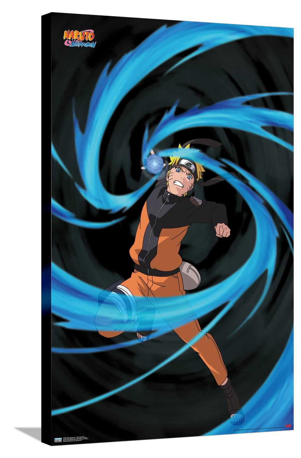 Naruto Shippuden - Naruto Uzumaki Canvas Wall Poster, 22.375" x 34 ...