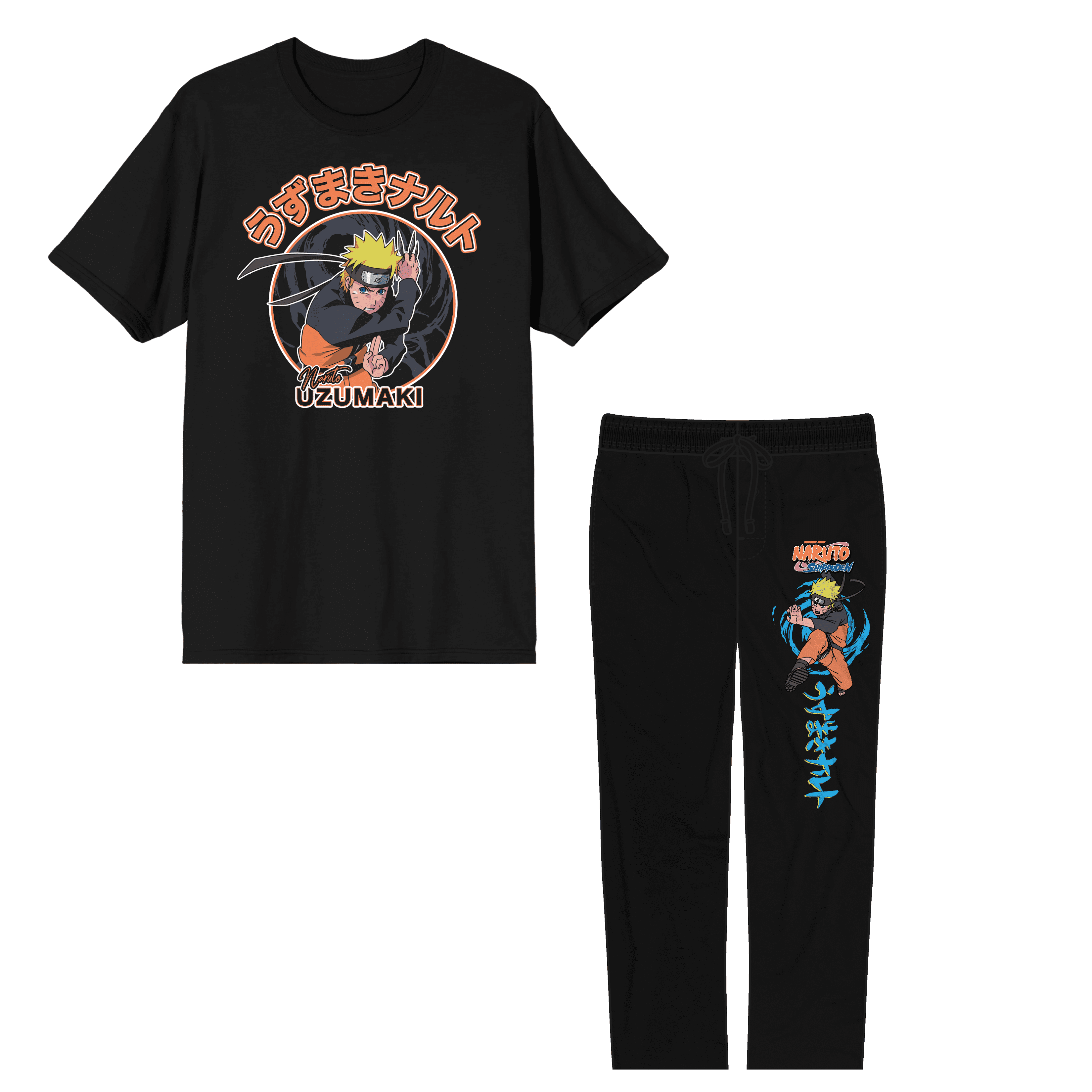 Naruto Shippuden Naruto Uzumaki Men's 2-Pack Sleep Set-Small - Walmart.com