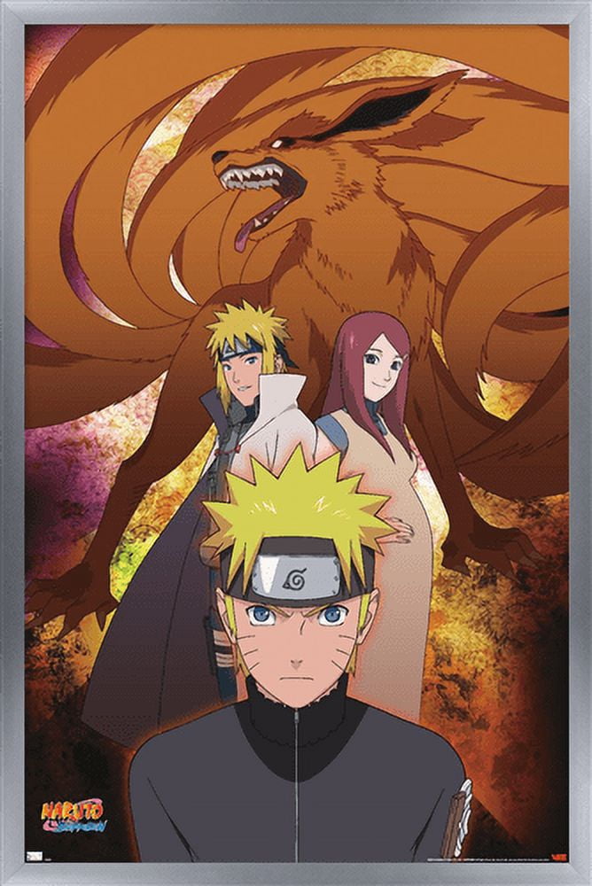 Naruto Shippuden - Nine-Tails Group Wall Poster, 22.375" x 34" Framed ...