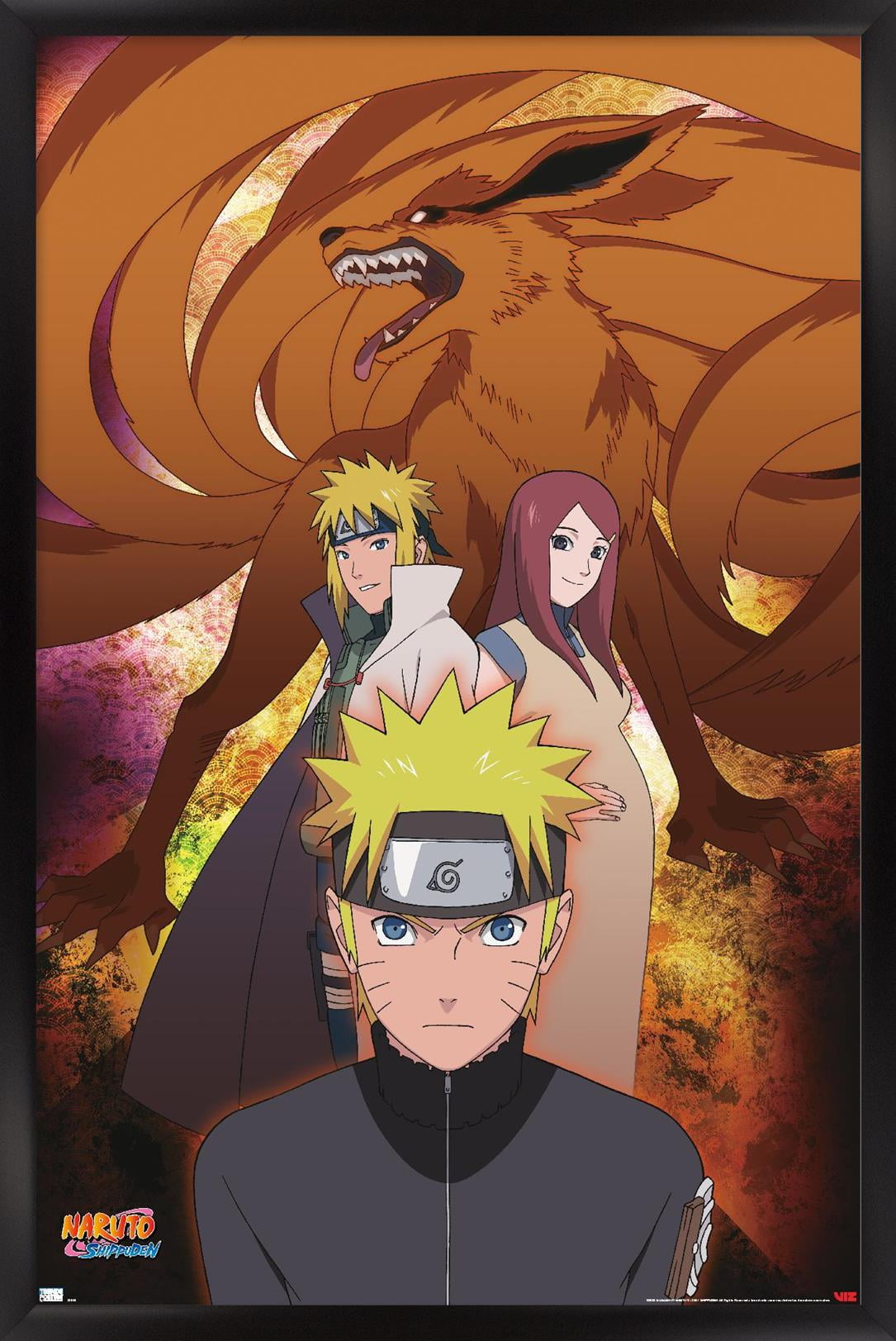 Naruto Shippuden - Nine-Tails Group Wall Poster, 22.375" x 34" Framed ...