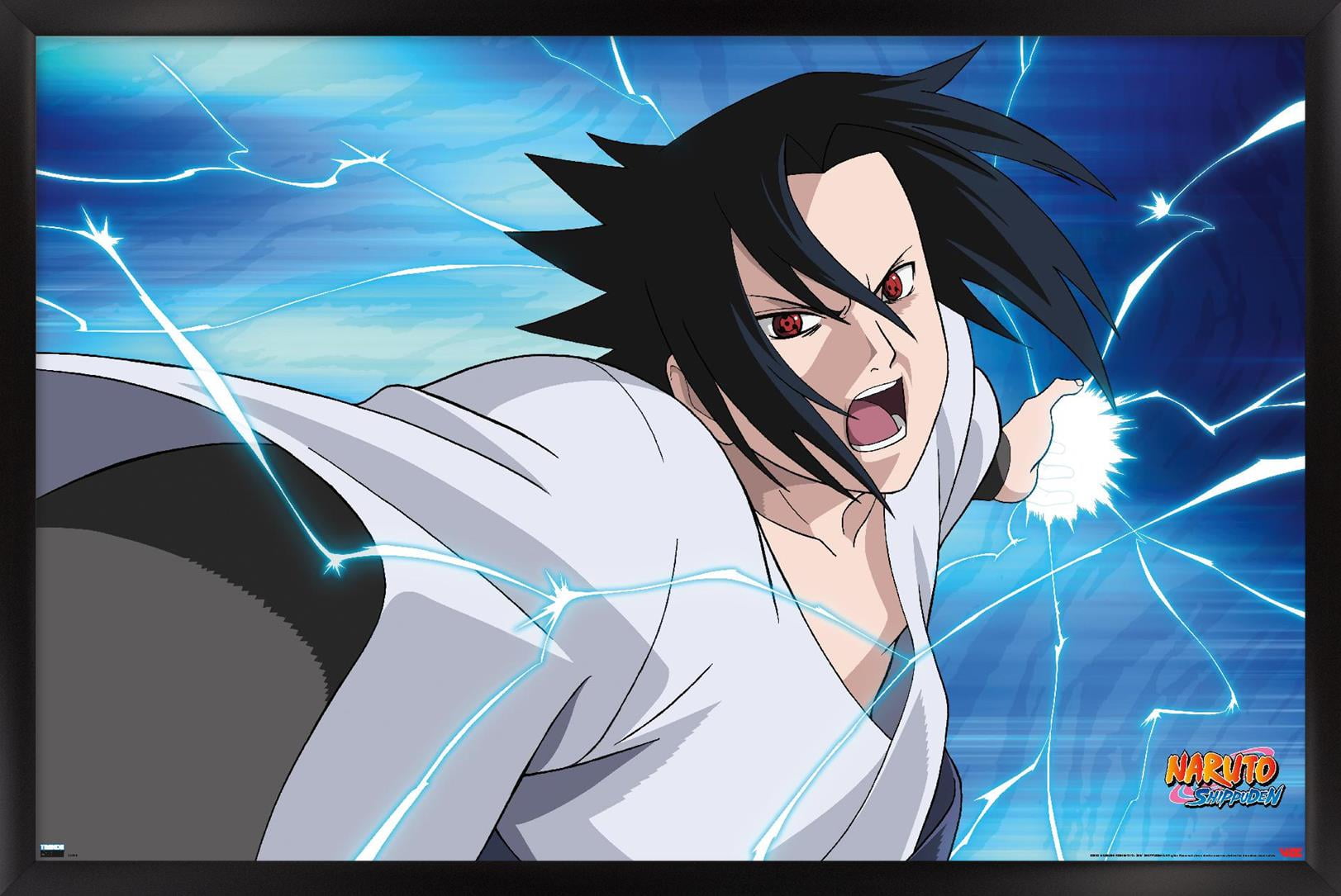 Naruto Shippuden - Sasuke Wall Poster, 22.375" x 34" Framed - Walmart.com