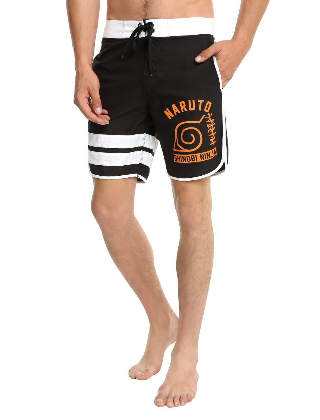 Naruto Shippuden Shinobi Ninja Logo Mens Swim Trunks (36 Waist ...