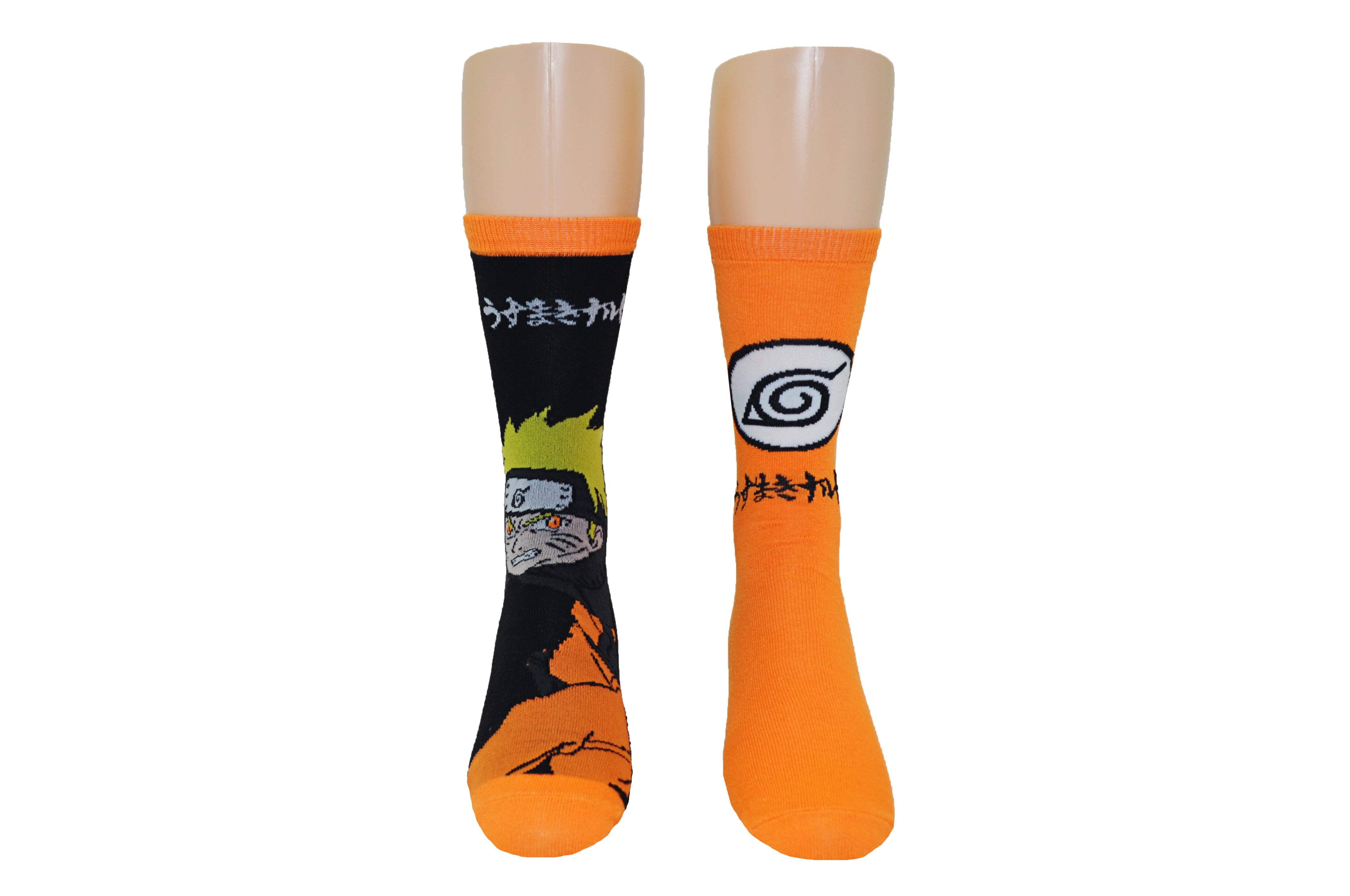 Naruto Shippuden Socks Leaf 2 Pair Pack of Crew Socks - Walmart.com