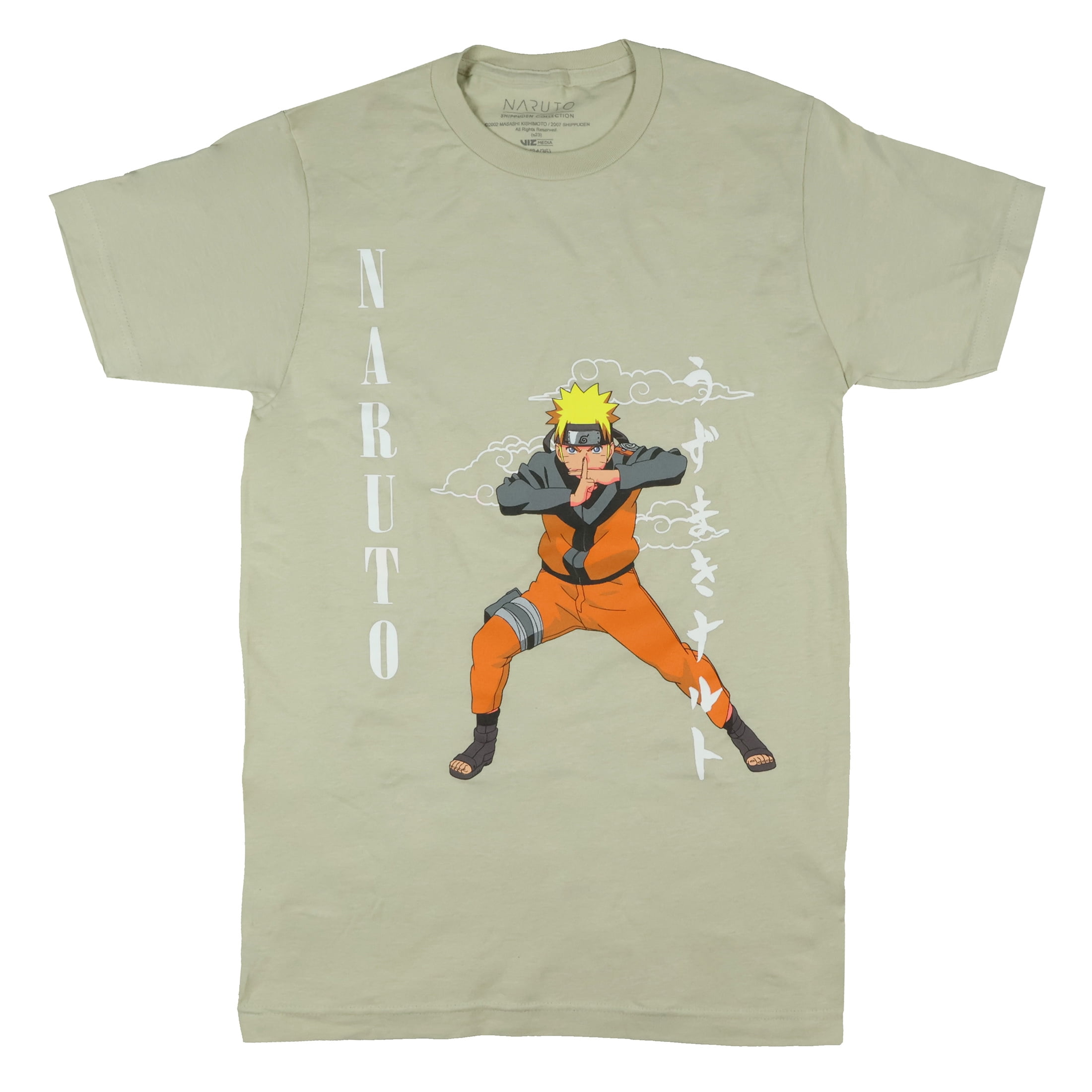 Naruto T-Shirt Men's Shadow Clone Hand Seal Short Sleeve Graphic Top ...