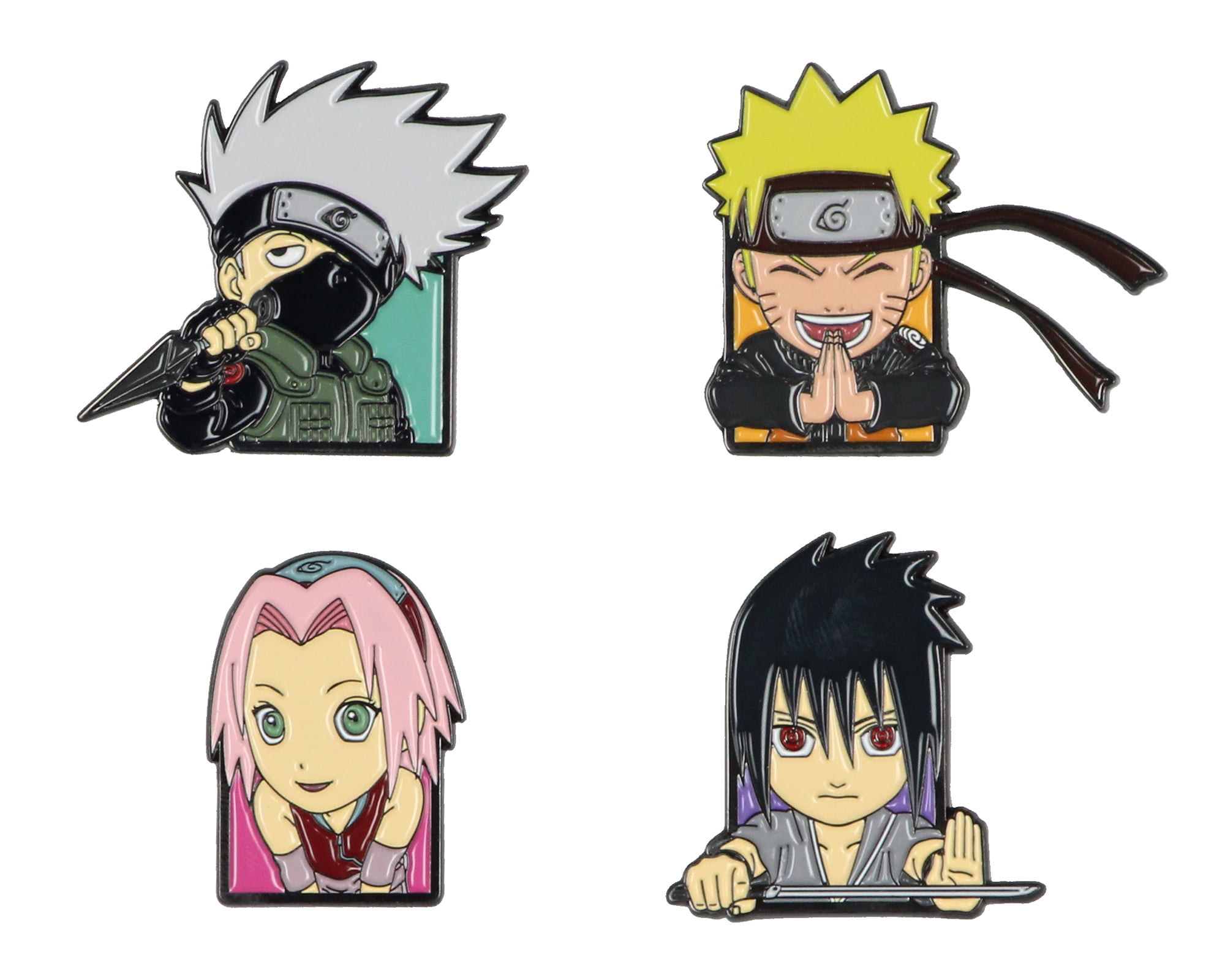 Naruto Team 7 Naruto Uzumaki Sasuke Uchiha Sakura Kakashi Hatake Enamel ...