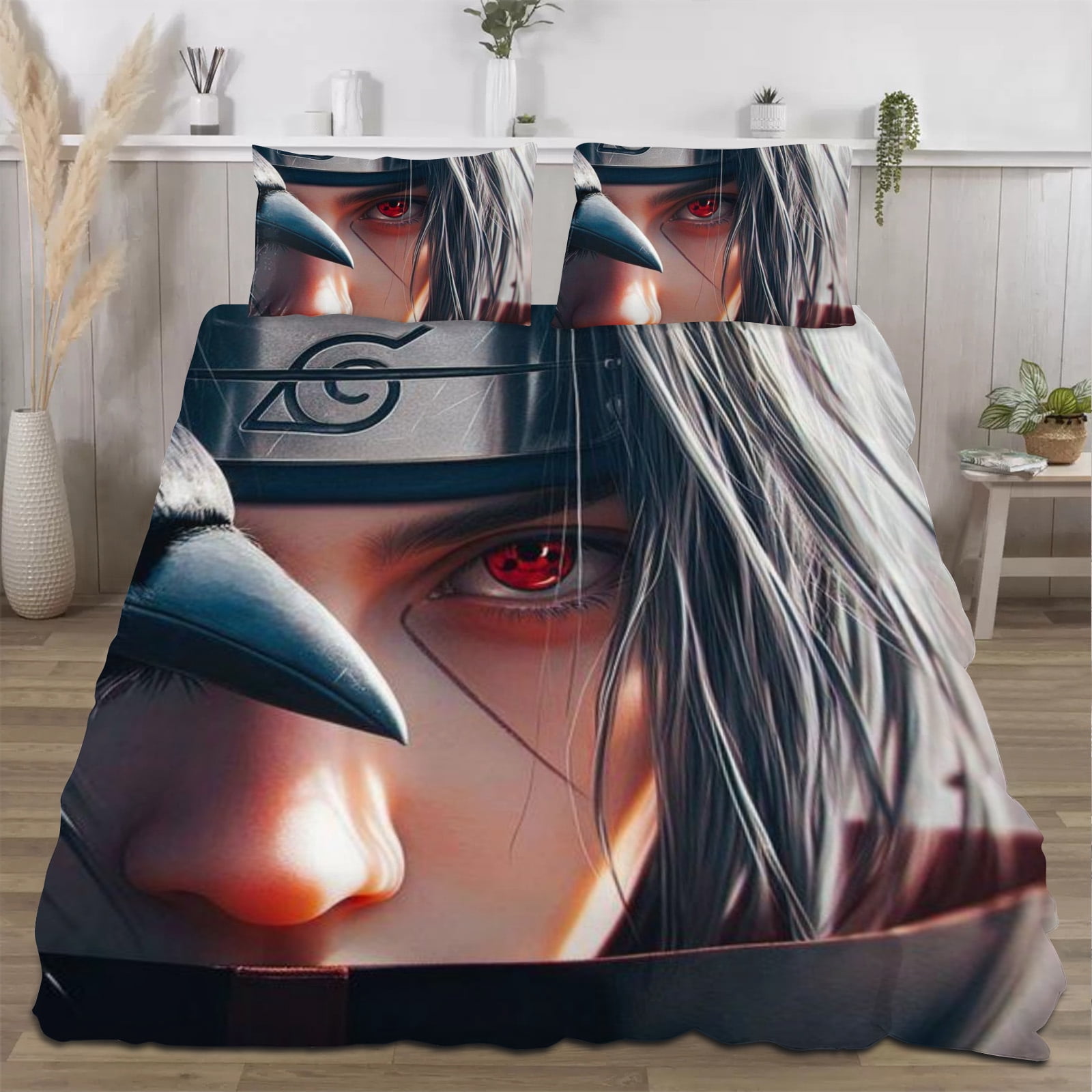 Naruto Uchiha Itachi Cool Cartoon Anime Bed Three Piece Set - Premium ...