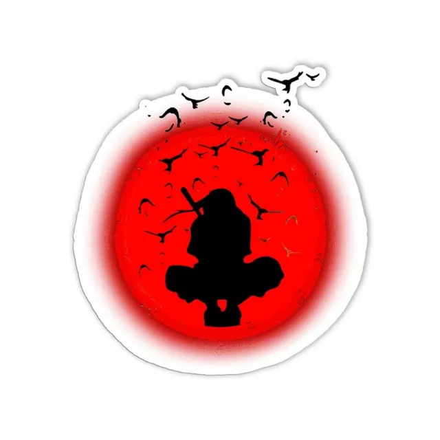 Naruto Uchiha Itachi Red Moon 17W180Sticker Anime Decal Phone Decal ...