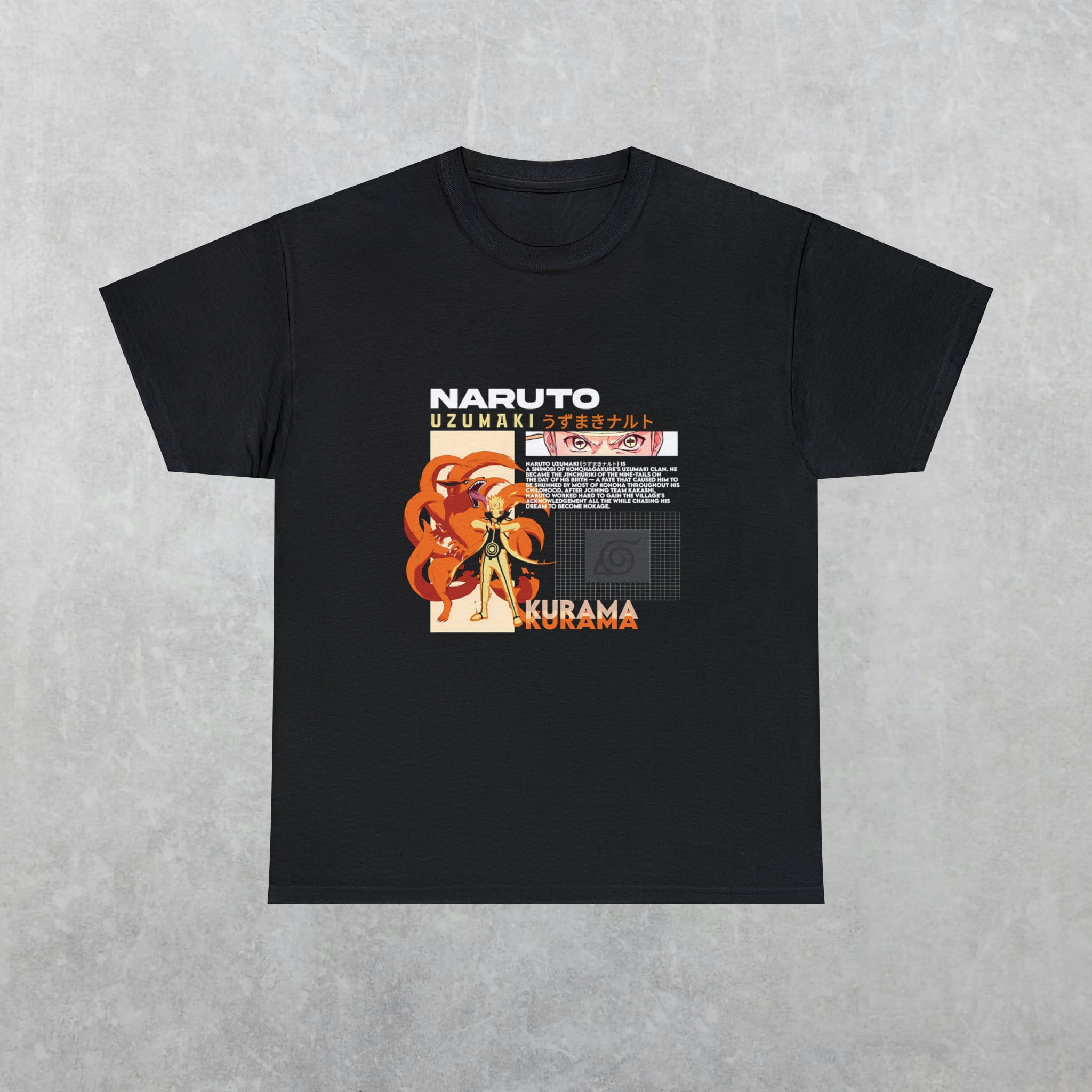 Naruto Uzumaki Kurama T Shirt Tee 90s Anime Manga Japanese Streetwear ...