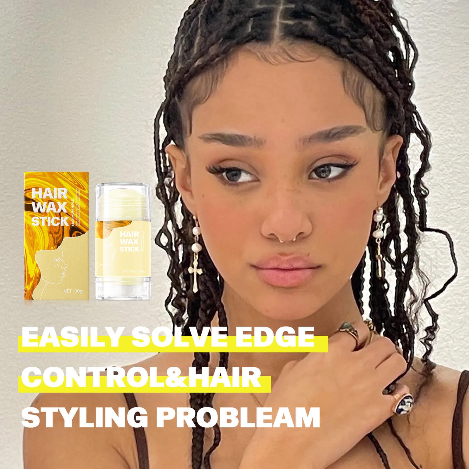 Narveanno Deals Hair Wax Stick Frizzy Broken Hair Organiser Does Not White Men And Women Broken ...