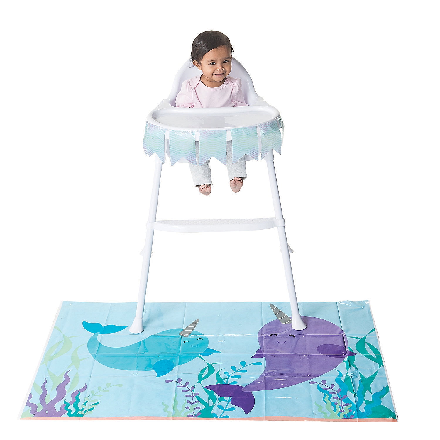 Narwhal Party High Chair Decor Kit - Party Decor - 2 Pieces - Walmart.com