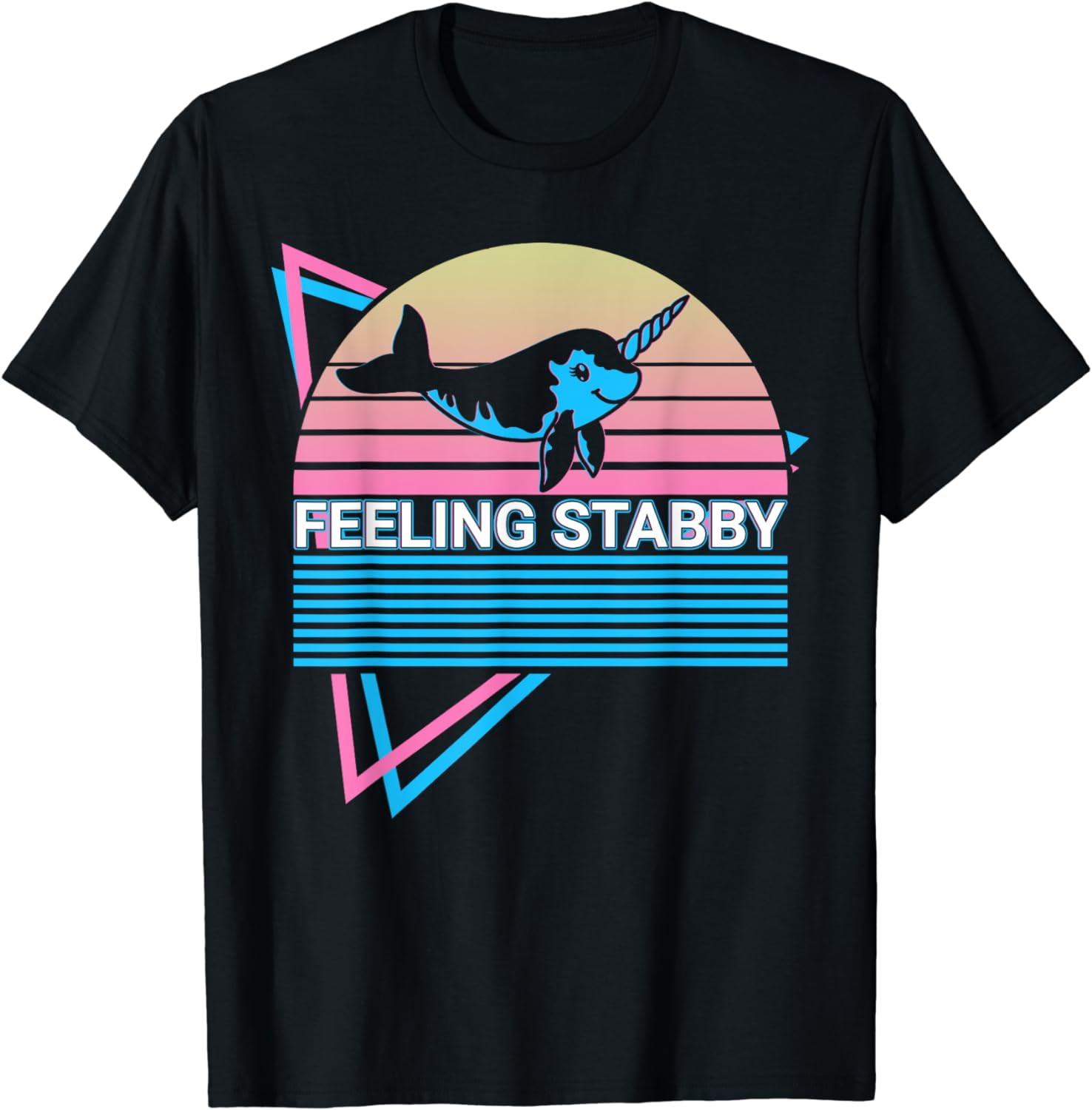 Narwhal Retro Feeling Stabby T-Shirt - Walmart.com