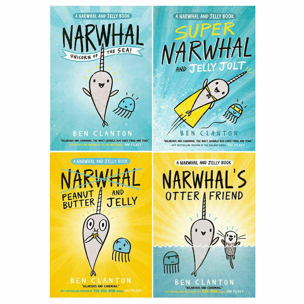 Narwhal and Jelly Series 4 Books Collection Set By Ben Clanton ...