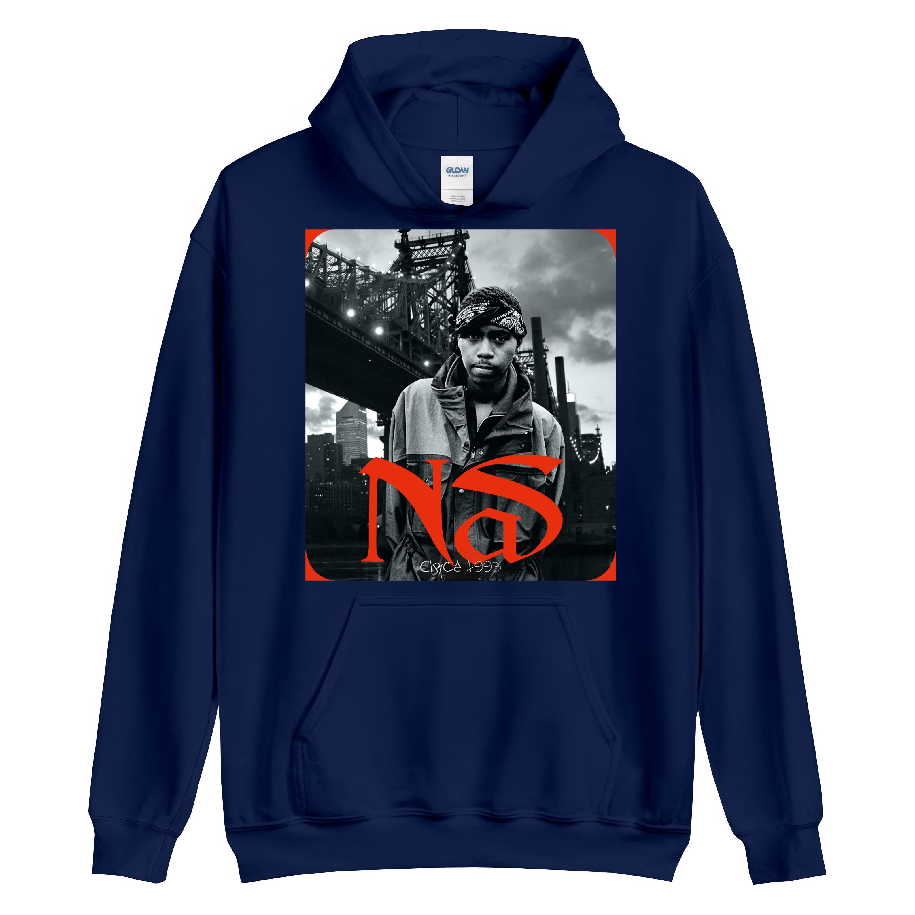 Nas Circa 1993 Tee Rare B&W of Hip-hop Music Legend Nas Shirt Rapper ...