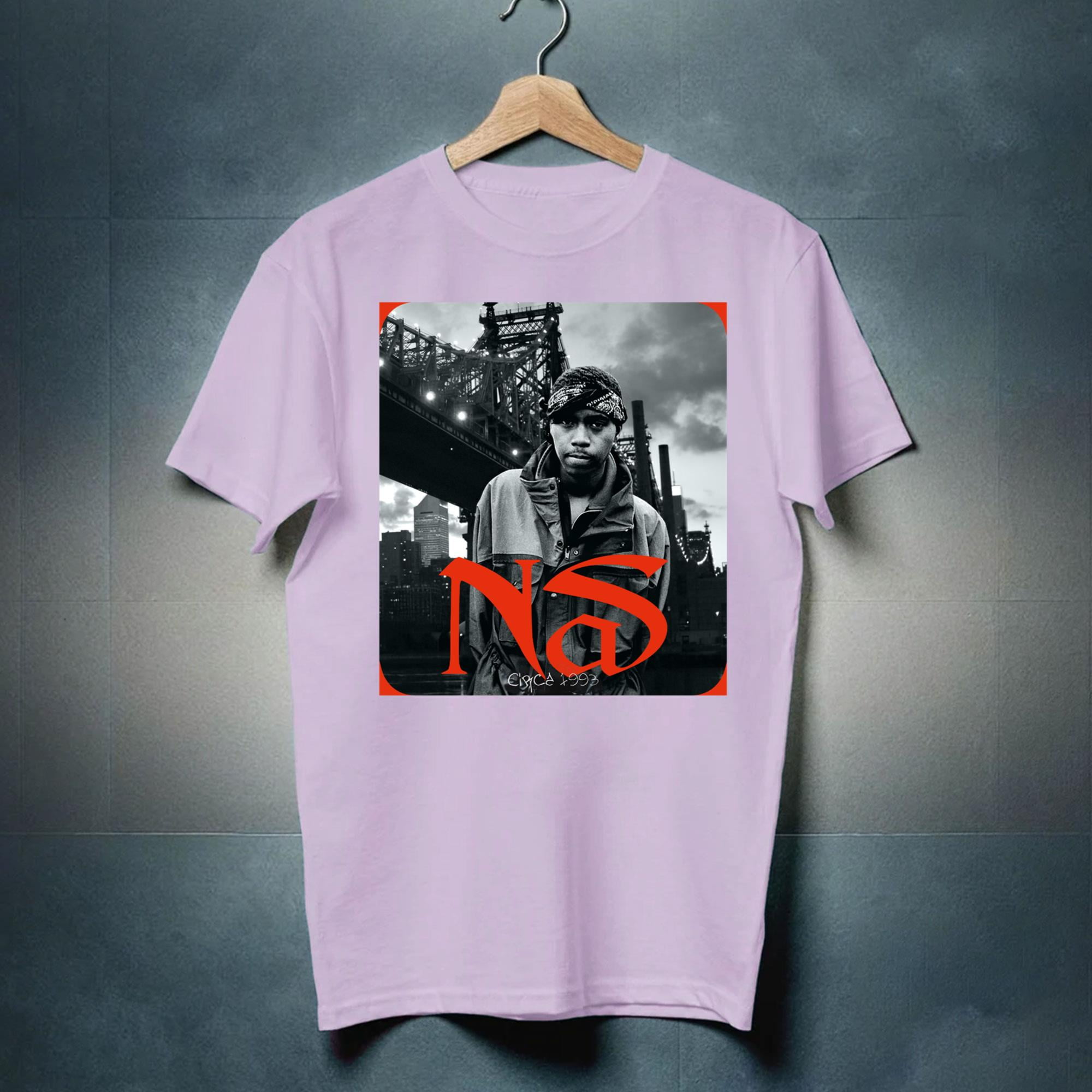 Nas Circa 1993 Tee Rare B&W of Hip-hop Music Legend Nas Shirt Rapper ...