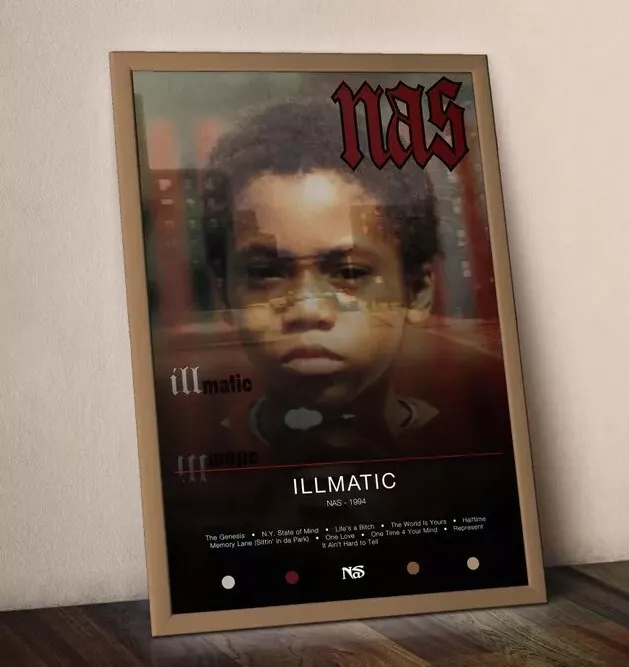 Nas Poster | Illmatic Poster | Album Poster Prints | Wall Decor Posters ...