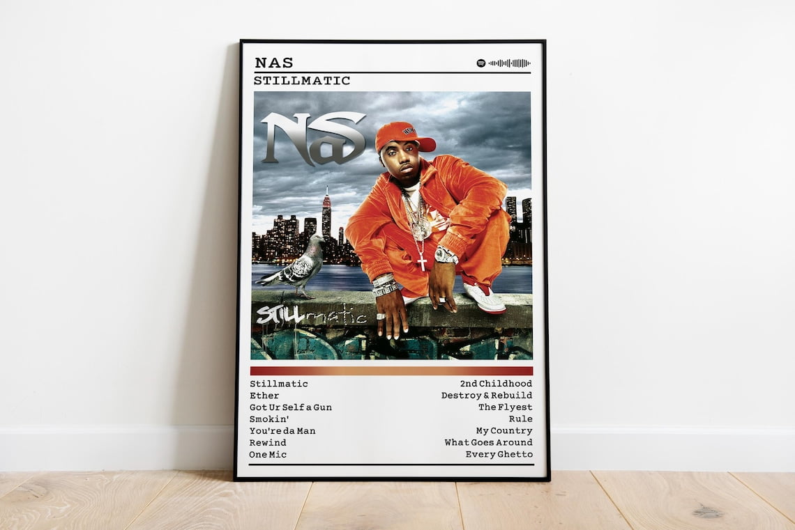 Nas Stillmatic Album : Rap Music Wall Art #307, Unframed Poster Size ...