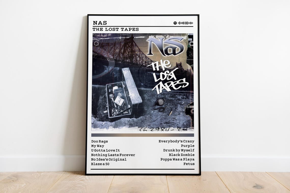 Nas - The Lost Tapes Album : Rap Music Wall Art #770, Unframed Poster ...