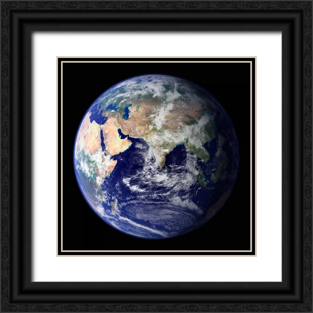 Nasa 12x12 Black Ornate Wood Framed with Double Matting Museum Art ...