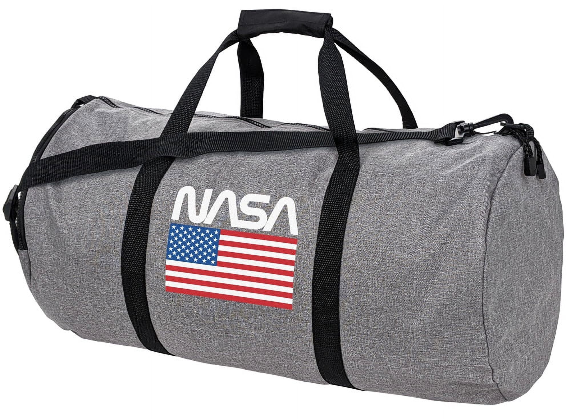 Nasa American Flag Worm Logo Lightweight Duffel Bag for Sports and Gym ...
