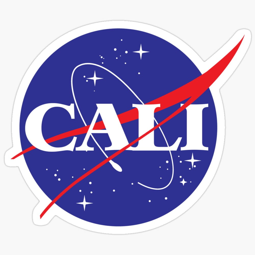 Nasa Cali Sticker Phone Decal Water Bottle Stickers Car Decals, Laptop ...