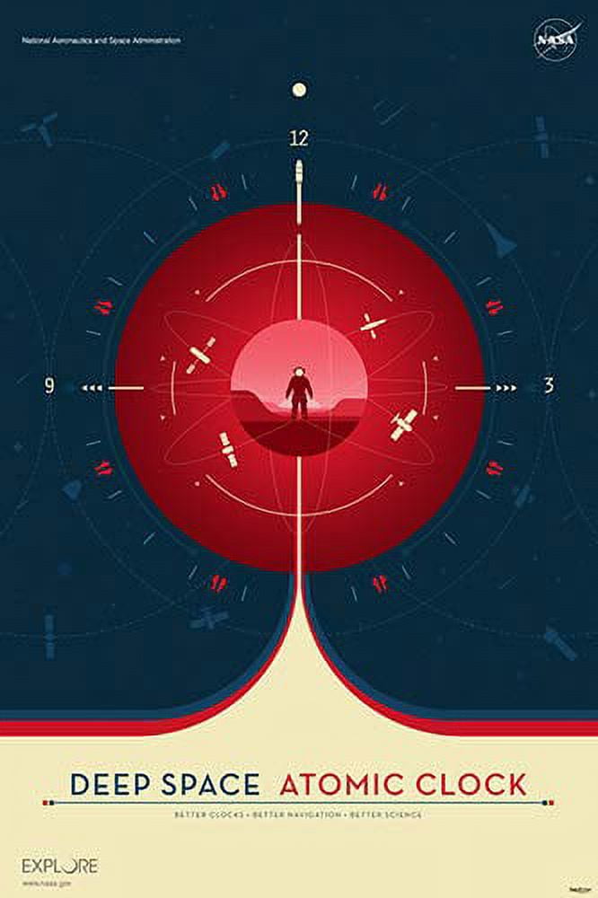 Nasa Deep Space Atomic Clock Red Poster 20x30 Home Decor Print ...